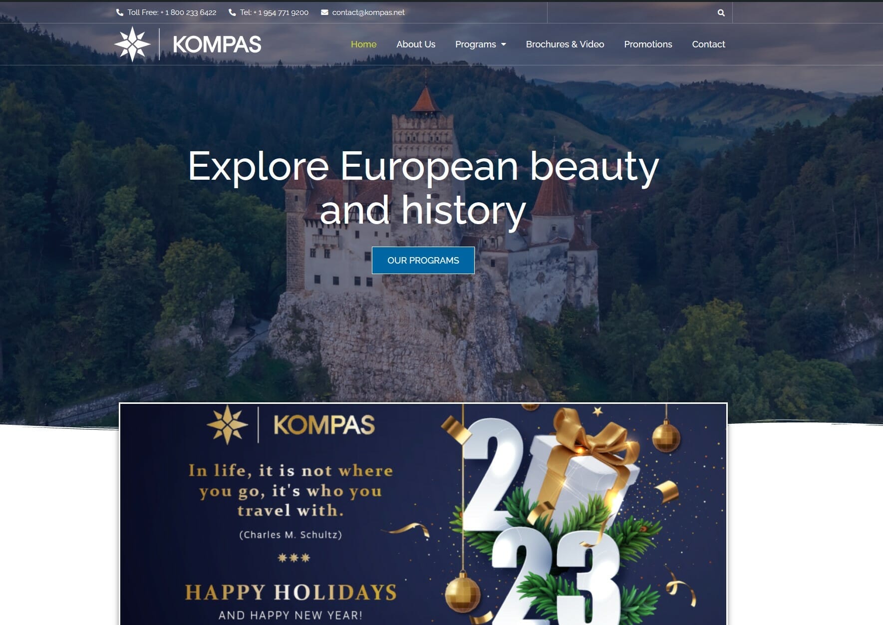 Kompas International Travel Group - Profesionalna izrada sajtova Beograd